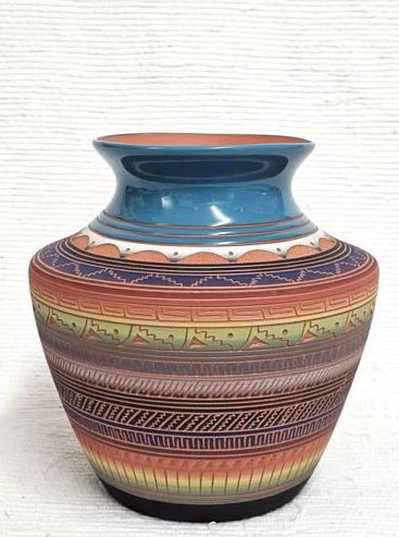 Navajo Red Clay Pot - NativeAmericanVault.com