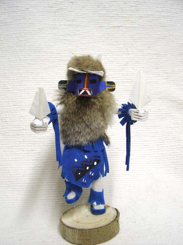 10" Navajo Made Lizard Fighting Kachina Doll NativeAmericanVault.com